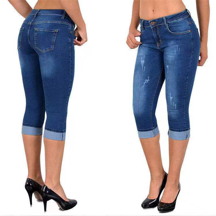 💥HOT SALE - 50% OFF🔥Ripped Roll Up Hem Capris Jeans – rablaisie