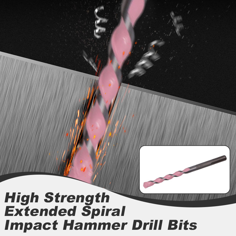 🔥High Strength Extended Spiral Impact Hammer Drill Bits – rablaisie