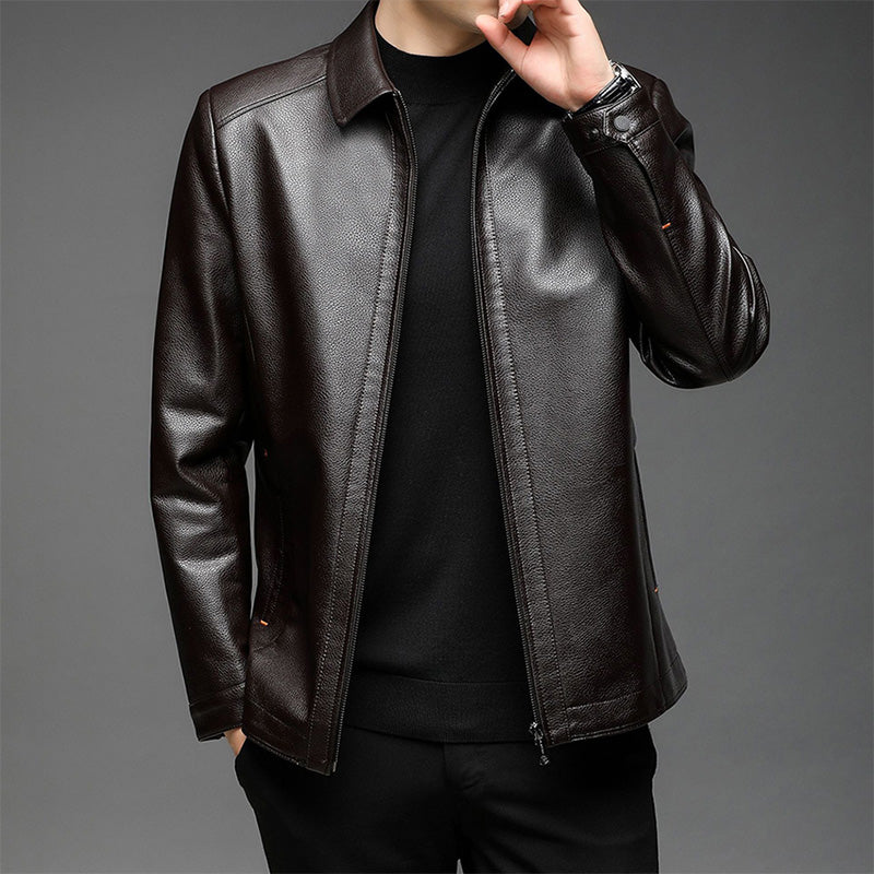 Men's Windproof Warm Leather Jacket – rablaisie